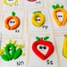 Alphabet Playdough Mats, Play Doh Cards, Fruit and Veggie Playdough ...