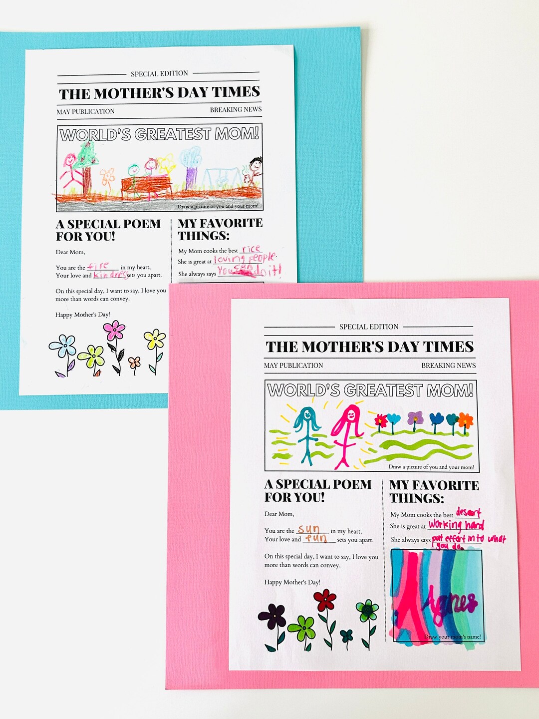 Mother's Day Newspaper, Mother's Day Gift, Mother's Day Printable ...