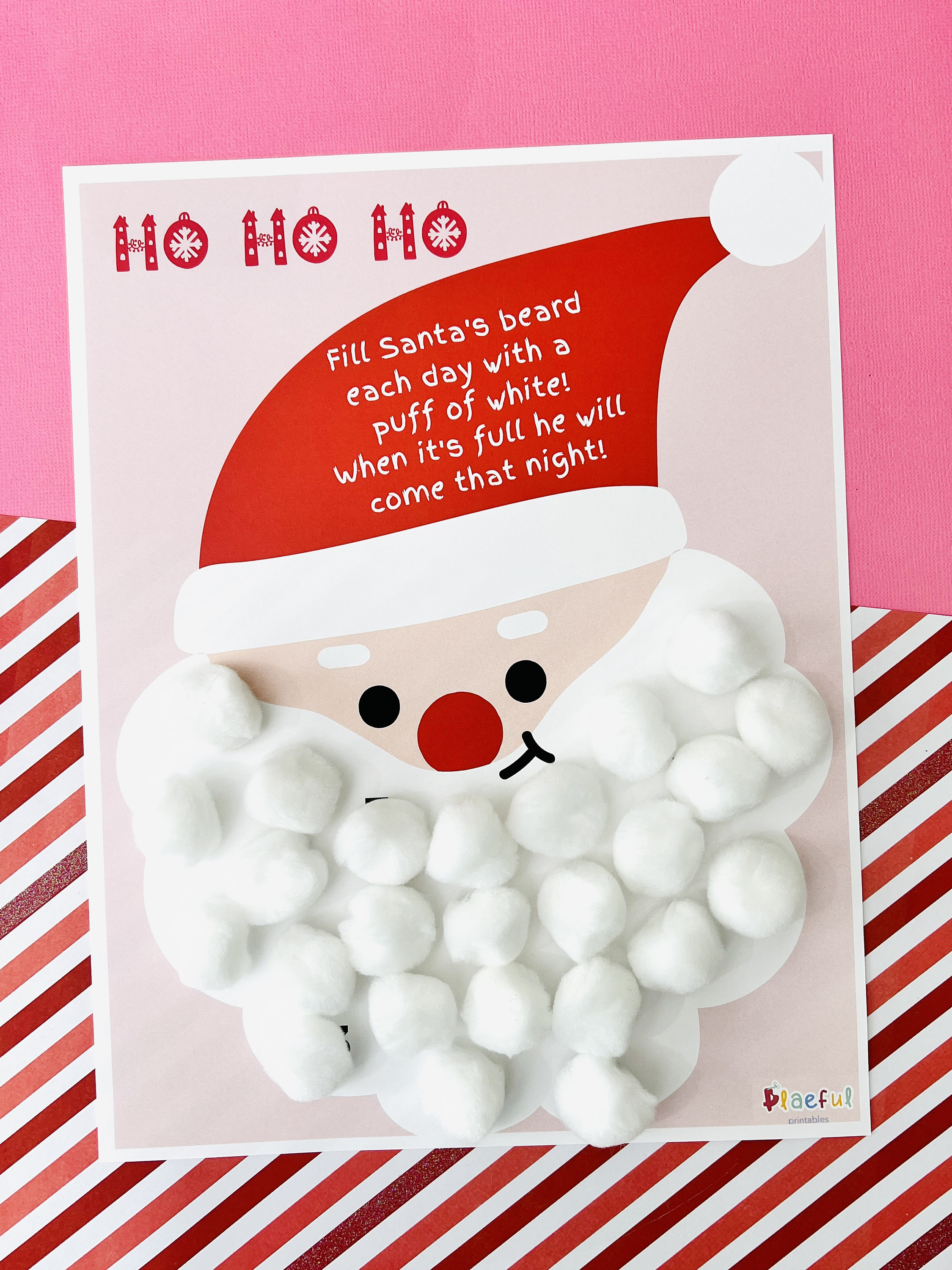 Santa Beard Advent Calendar Printable: Christmas Countdown (digital ...