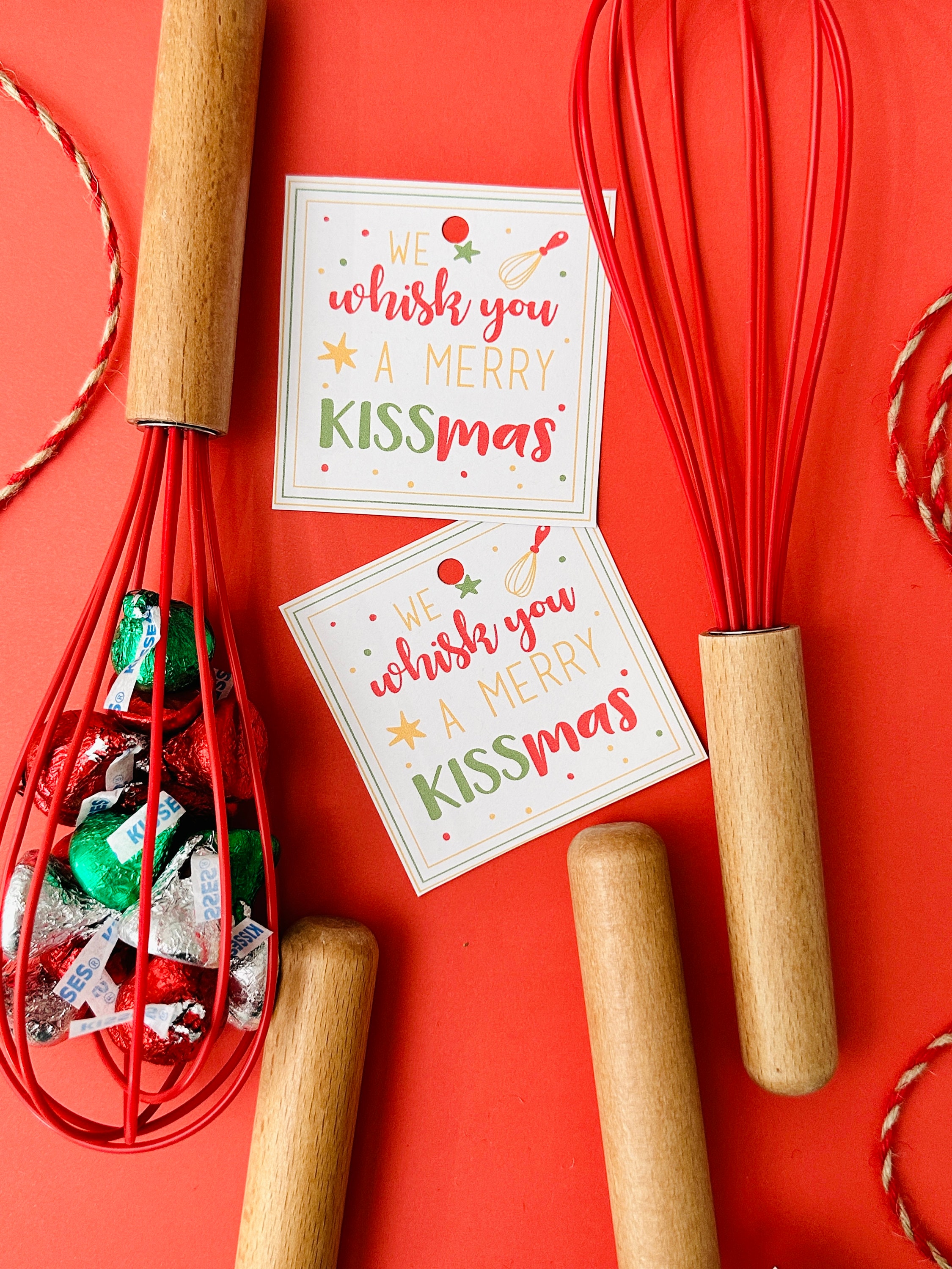 Whisk You A Merry Kissmas Printable Tags: Christmas Favors (digital ...
