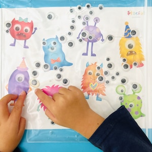 Monster Printable, Sensory Printable, Sensory Bag, Counting Printable ...