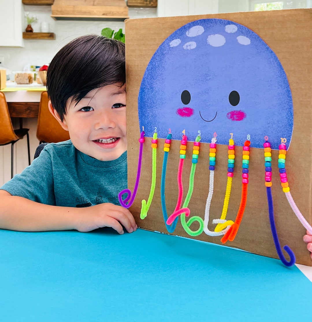 Jellyfish Counting, Ocean Preschool Printable, Preschool Learning ...