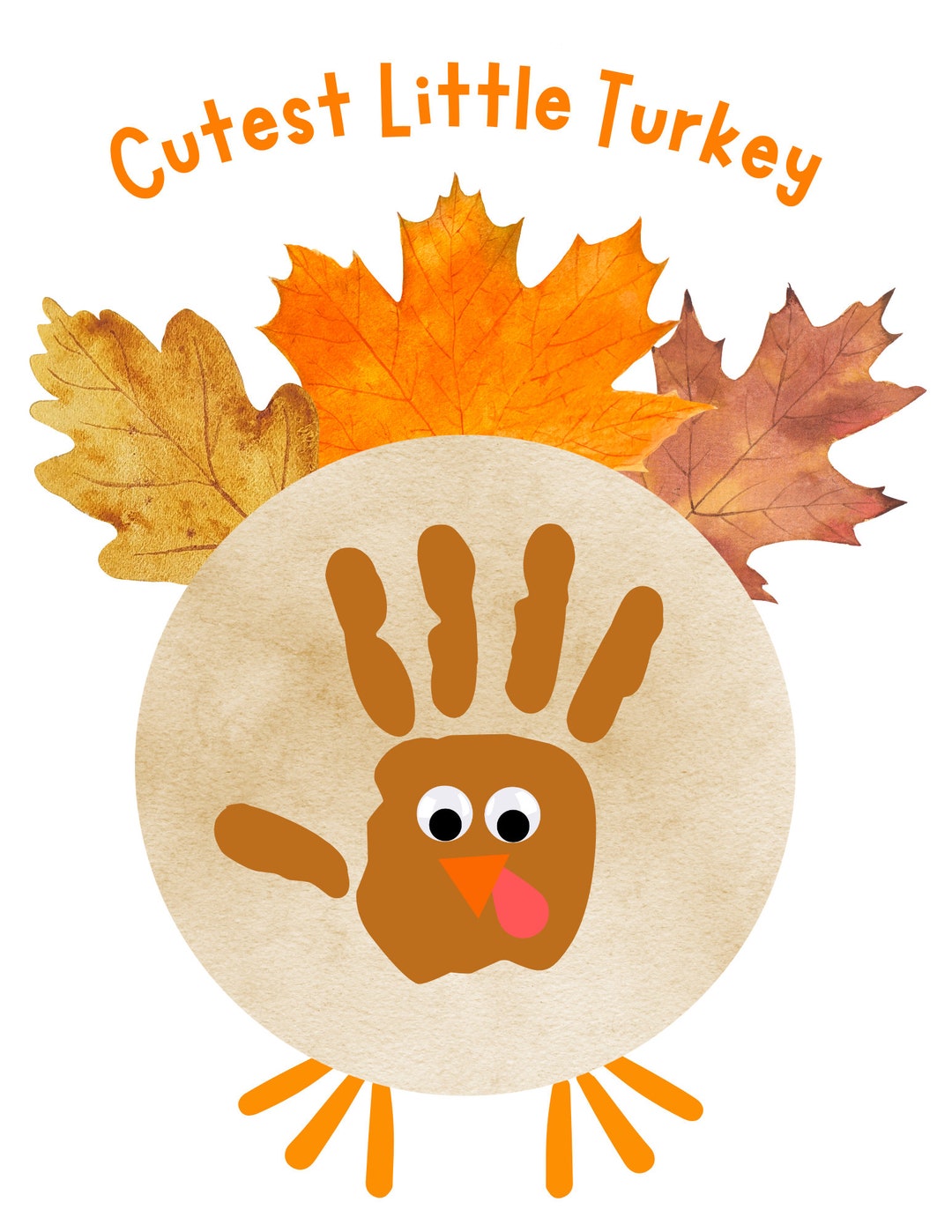 Turkey Handprint Art Printable, Turkey Printable, Thanksgiving Craft ...
