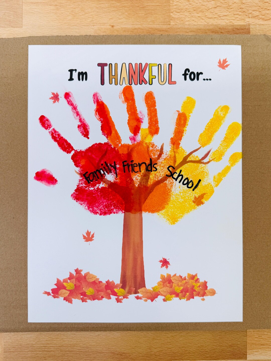 Thankful Handprint Tree Art: Thanksgiving Craft (digital Download) - Etsy