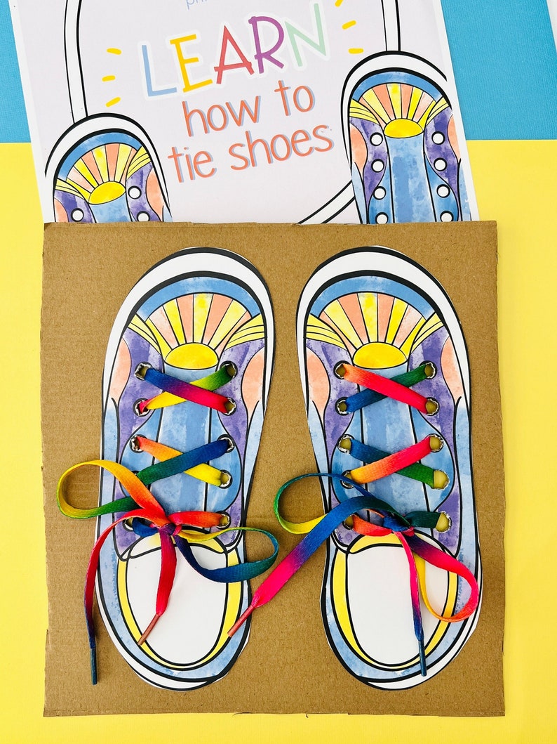 Shoelace Tying Learning Printable: Kids Activity (digital Download) - Etsy