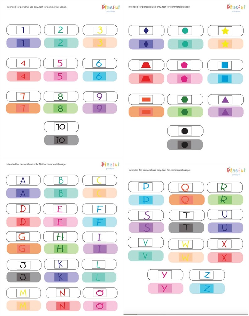 Boo Boo Bear Printable: Alphabet, Shapes & Numbers Learning (digital ...