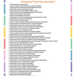 105 Questions to Ask Kids Kids Printable Kids Learning - Etsy
