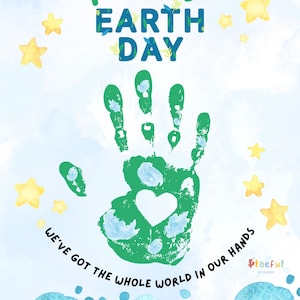 Earth Day Handprint Art, Earth Day Craft, Earth Day Printable ...