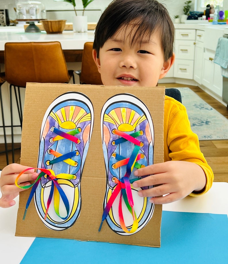 Shoelace Tying Learning Printable: Kids Activity (digital Download) - Etsy