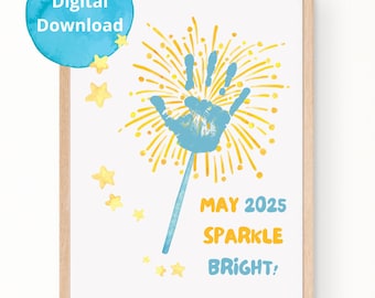 2025 New Years Handprint Art, New Years Day Activity, New Year ...