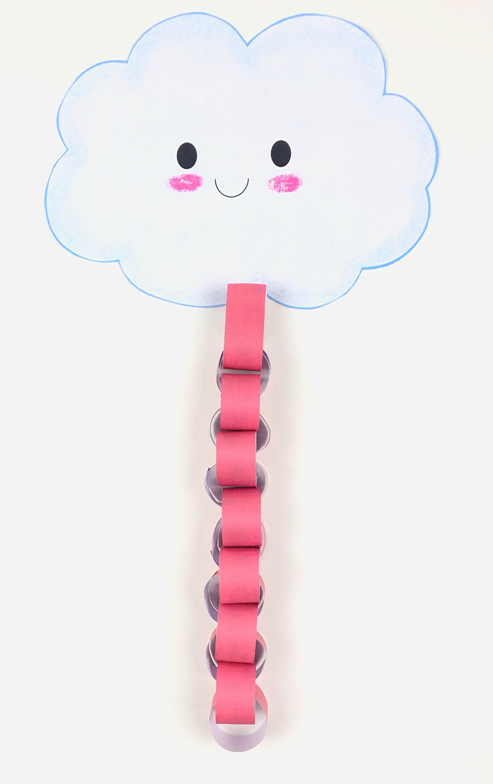 Rainbow Cloud Paper Chain: Color Learning Activity (digital Download ...