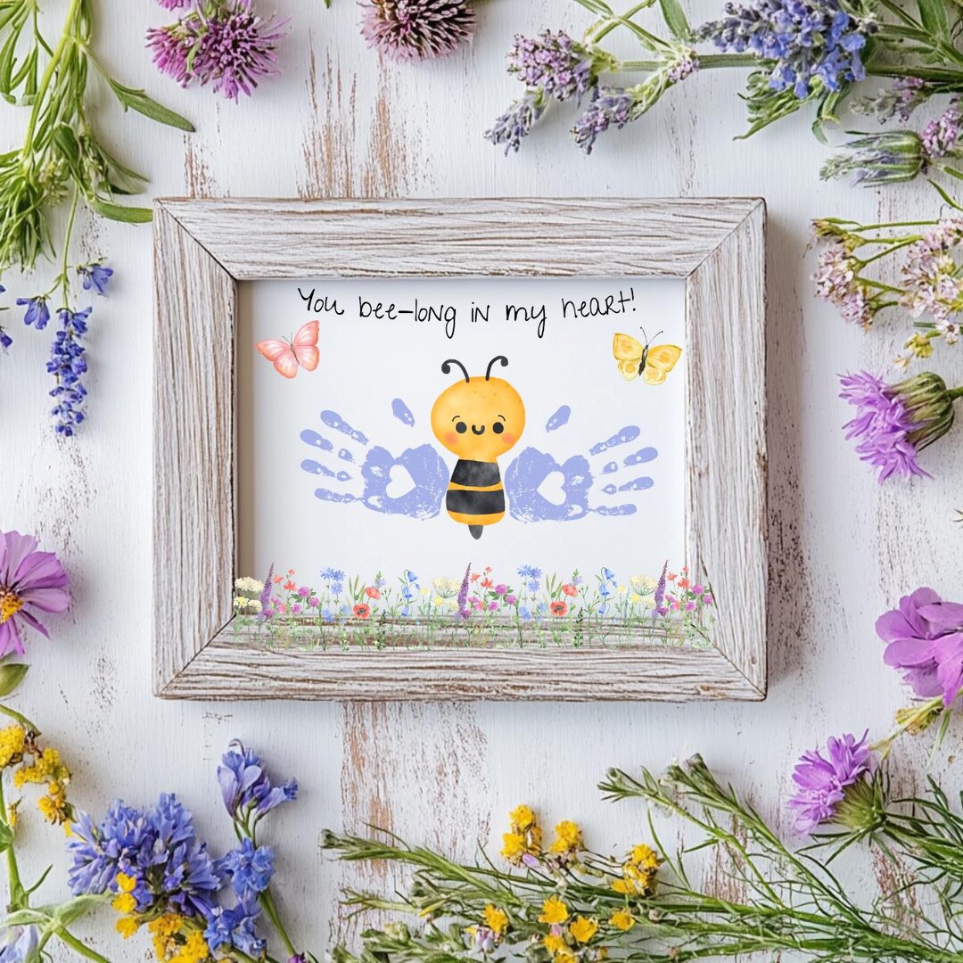 Bee Handprint Art, Mother's Day Gift (digital Download) - Etsy