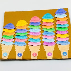 Ice Cream Counting Printable: Preschool Summer Learning (digital ...