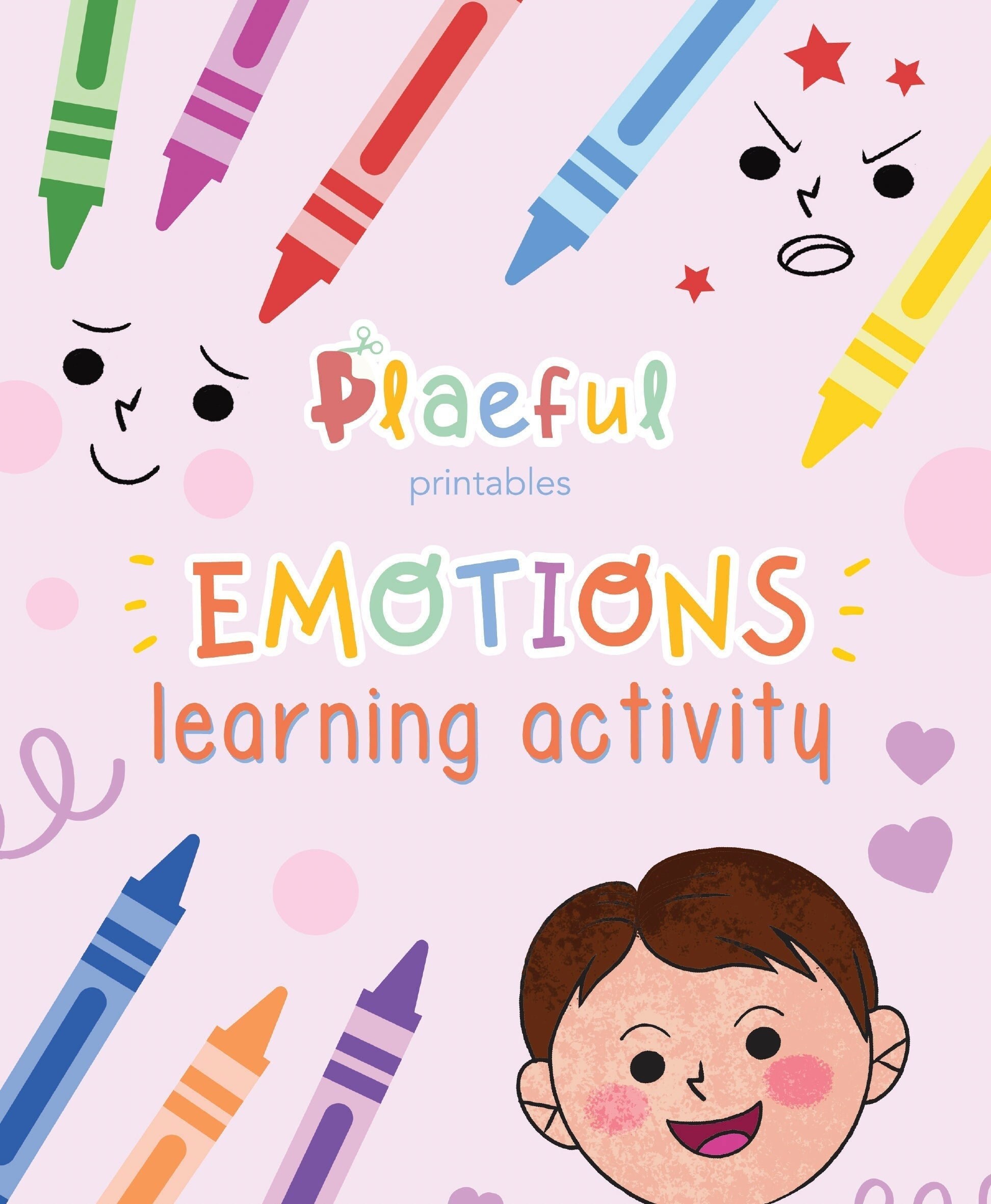 Emotions Learning Printable Emotions Coloring Preschool - Etsy