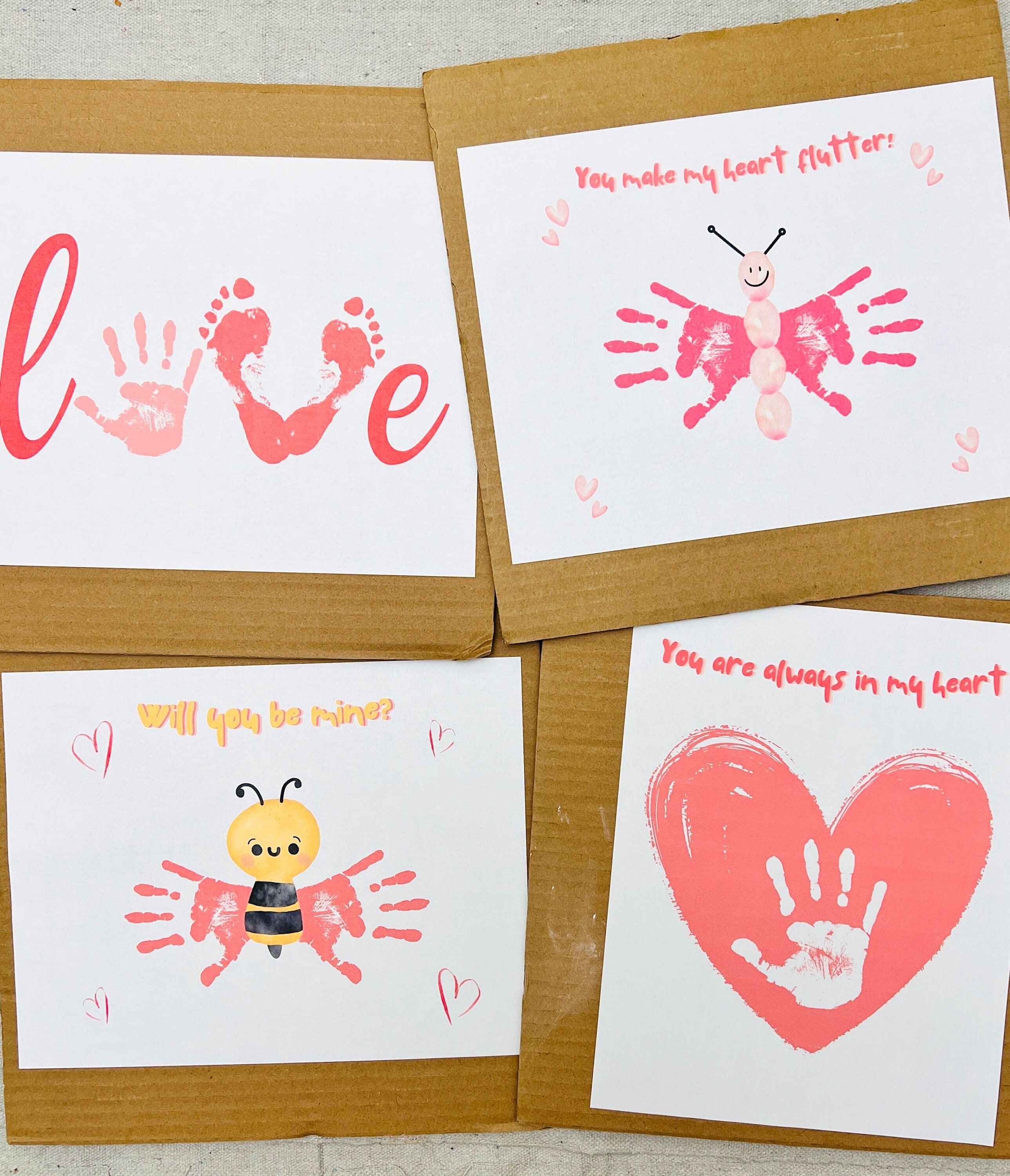 Valentine Handprint Craft Valentines Day Handprint Art, Keepsake Art,