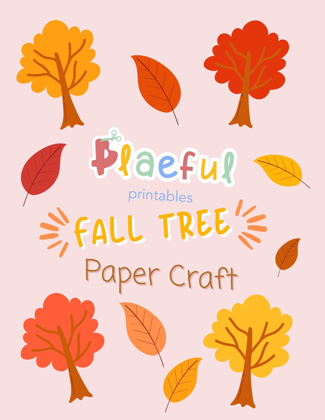 Fall Paper Tree Craft: Kids Printable Template (digital Download) - Etsy