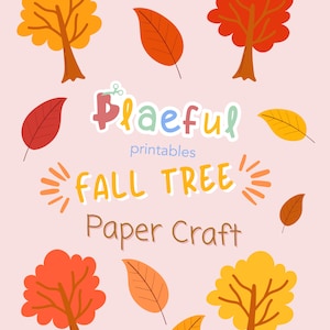 Fall Paper Tree Craft: Kids Printable Template (digital Download) - Etsy