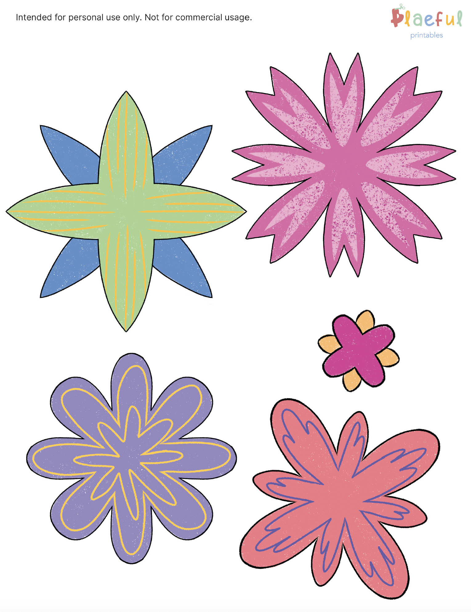 Blooming Flower Craft Flower Printable Children's - Etsy