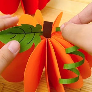 3D Paper Pumpkin Printable: DIY Fall Decor Craft (digital Download) - Etsy