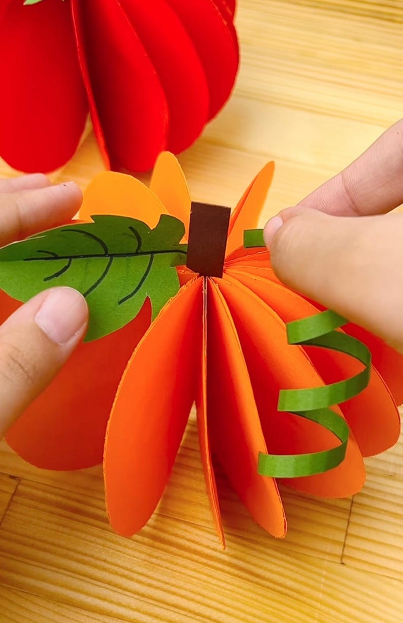 3D Paper Pumpkin Printable: DIY Fall Decor Craft (digital Download) - Etsy