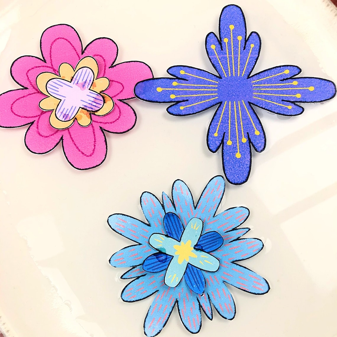 Blooming Flower Craft Flower Printable Children's - Etsy