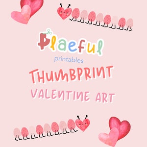 Valentine Thumbprint Art, Valentine Craft, Preschool Valentine ...