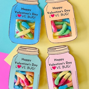 Love Bug Valentine Card: Kids Printable Favor (digital Download) - Etsy