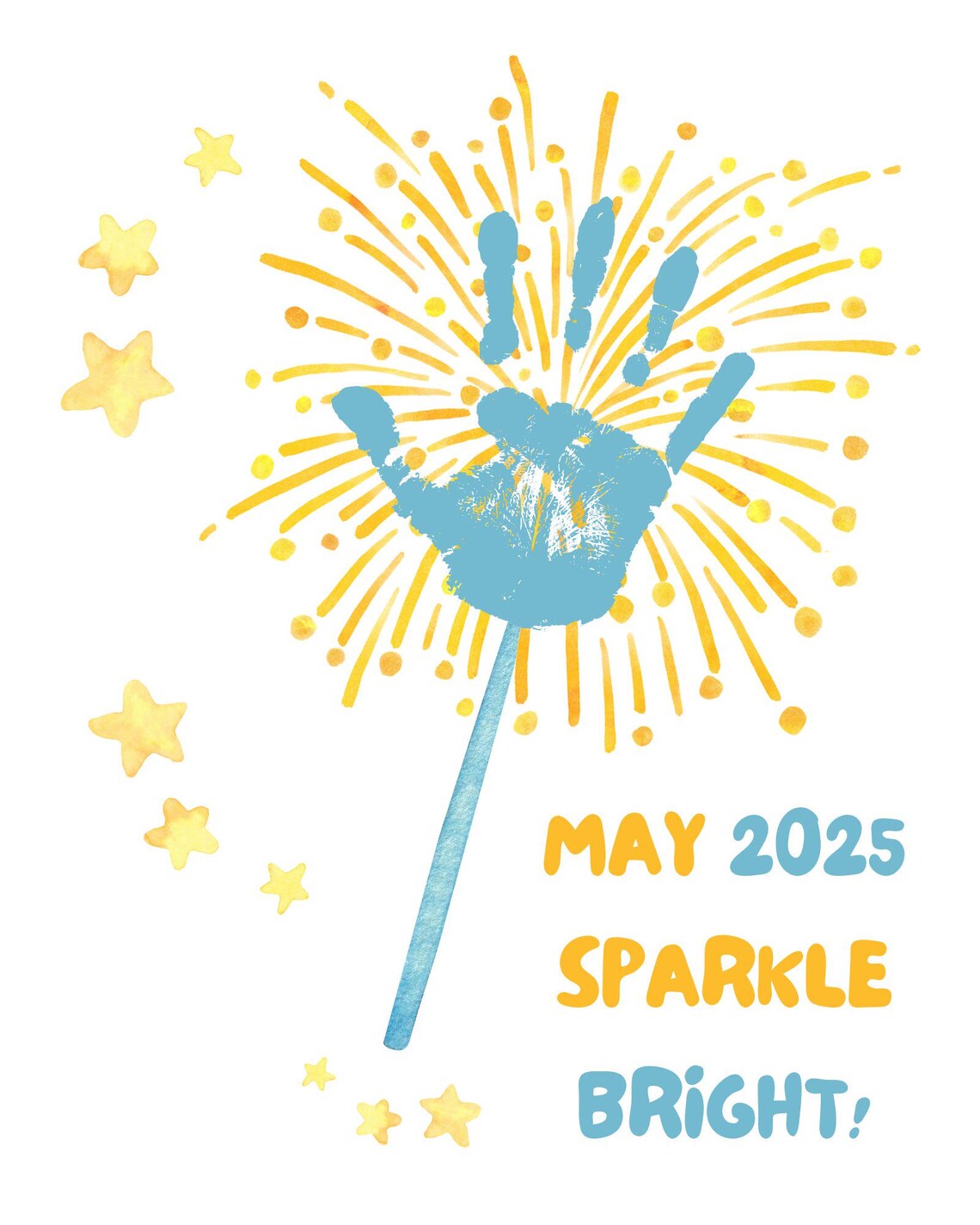 2025 New Year Handprint Art: Preschool Craft (digital Download) - Etsy