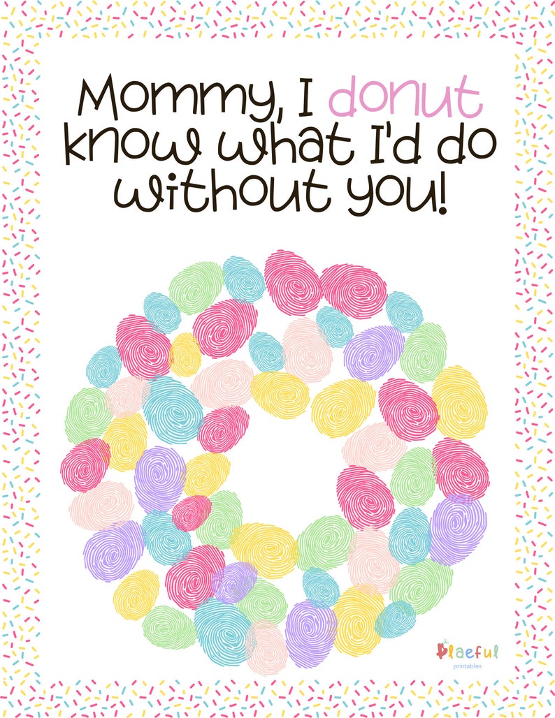 Mother's Day Fingerprint Art Mother's Day Printable - Etsy
