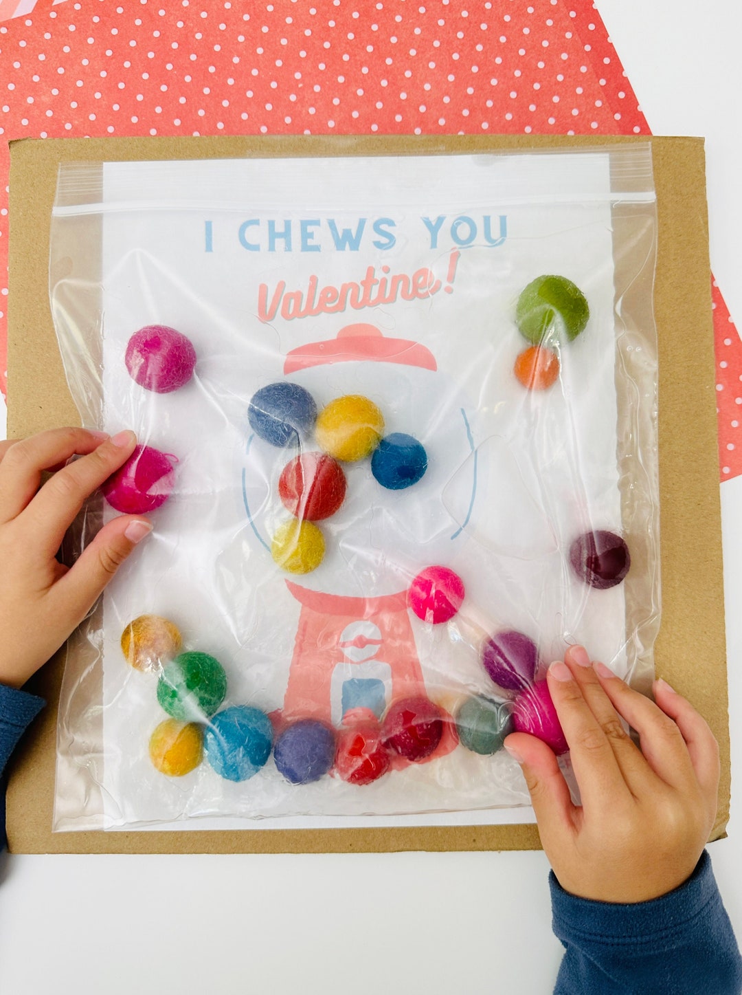 Gumball Valentine Craft: I Chews You Sensory Bag (digital Download) - Etsy