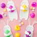 Bunny Holding Egg Easter Card: Kids Printable Craft (digital Download ...