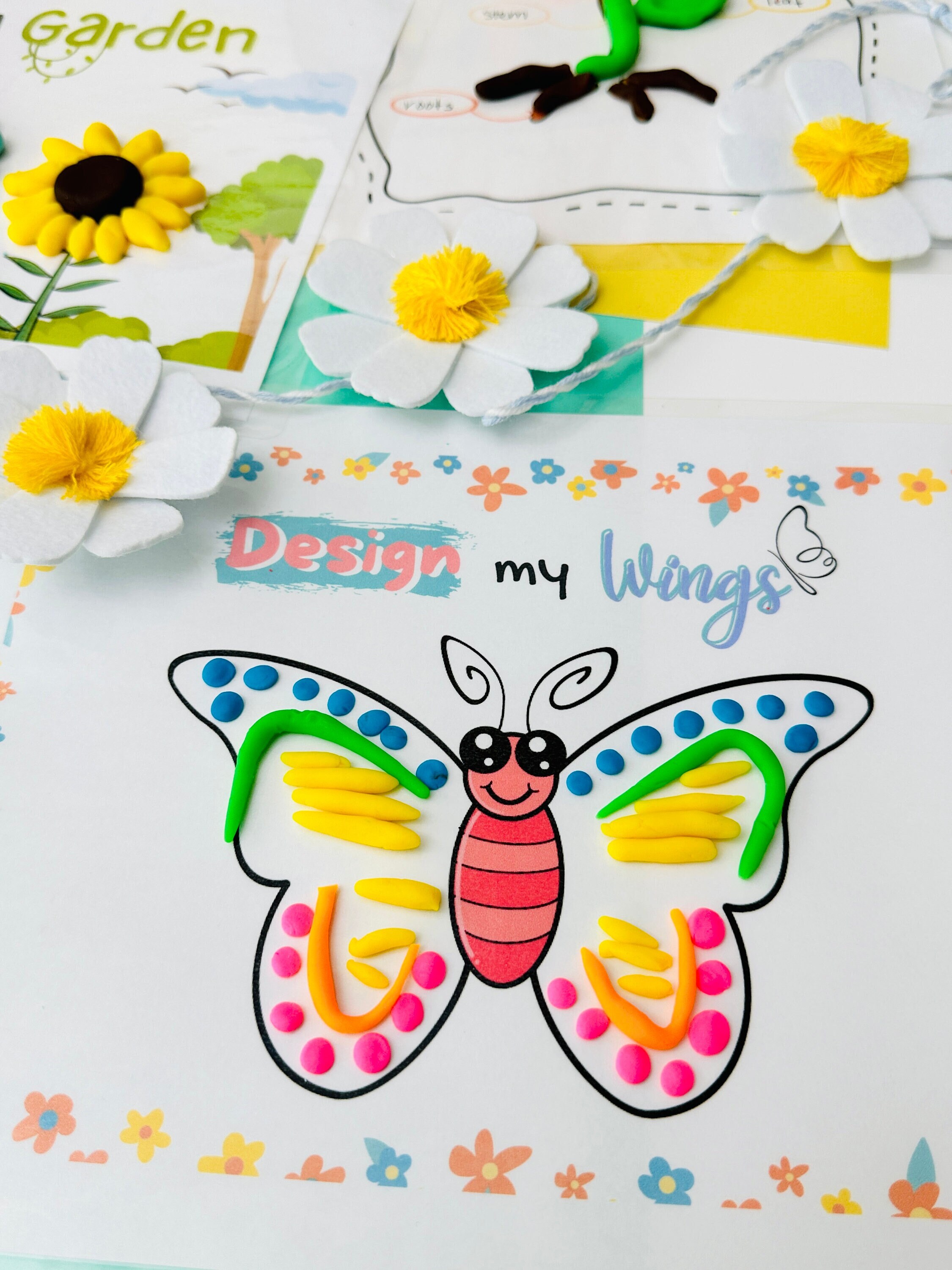 Spring Playdough Mats Play Doh Cards Toddler Activity - Etsy