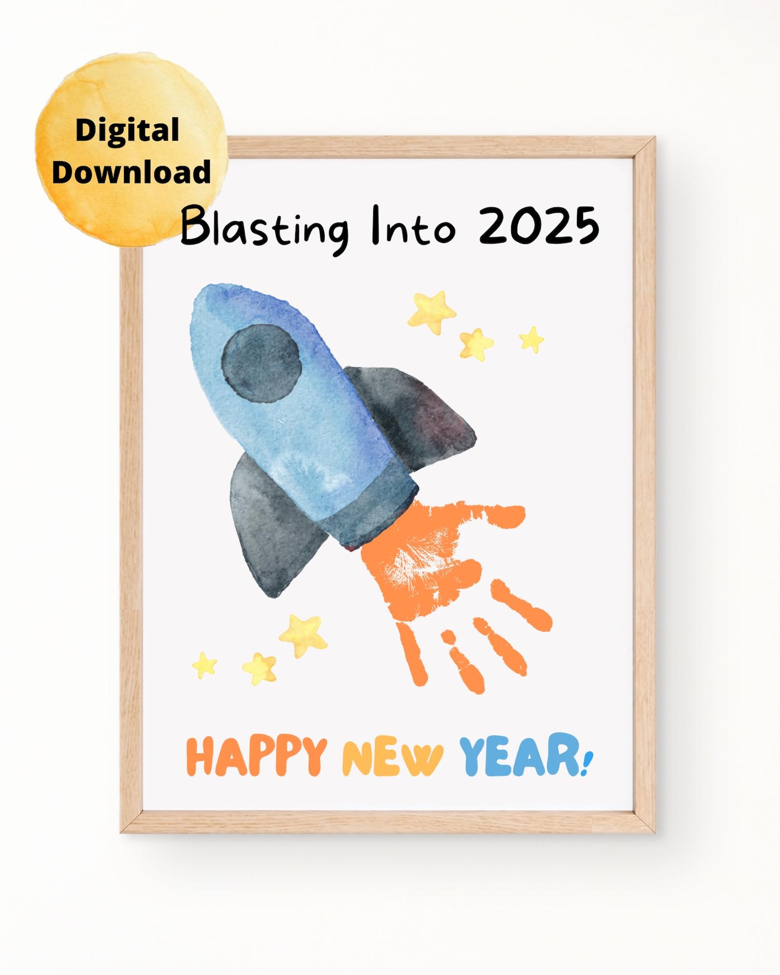 2025 New Year Handprint Art: Preschool Craft (digital Download) - Etsy