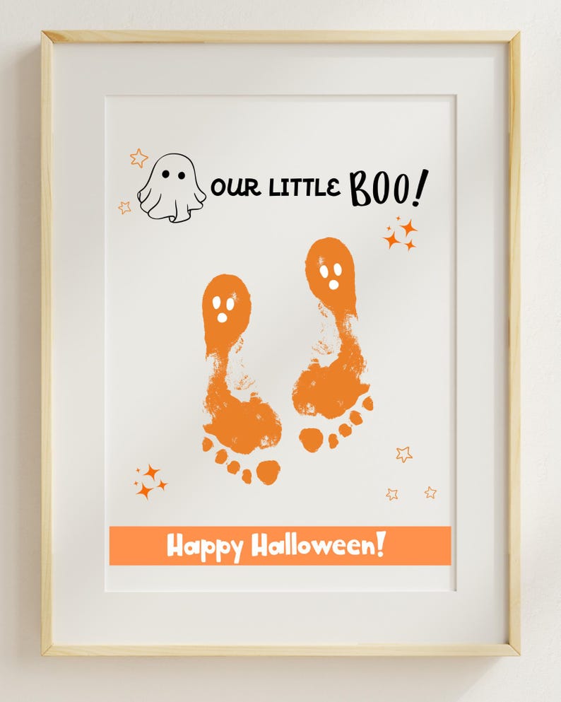 Halloween Footprint Art: Kids Craft Printable (digital Download) - Etsy