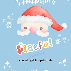 Santa Handprint Art Printable, Christmas Handprint Printable, Christmas ...