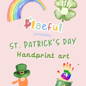 St. Patrick's Day Handprint Art Printable, Leprechaun Handprint ...