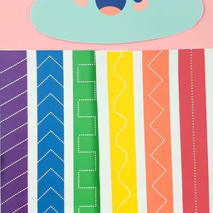 Rainbow Cloud Children's Learning Printable - Fine Motor Skills ...