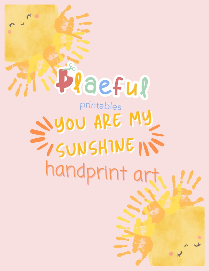 You Are My Sunshine Handprint Art Mother's Day Handprint - Etsy