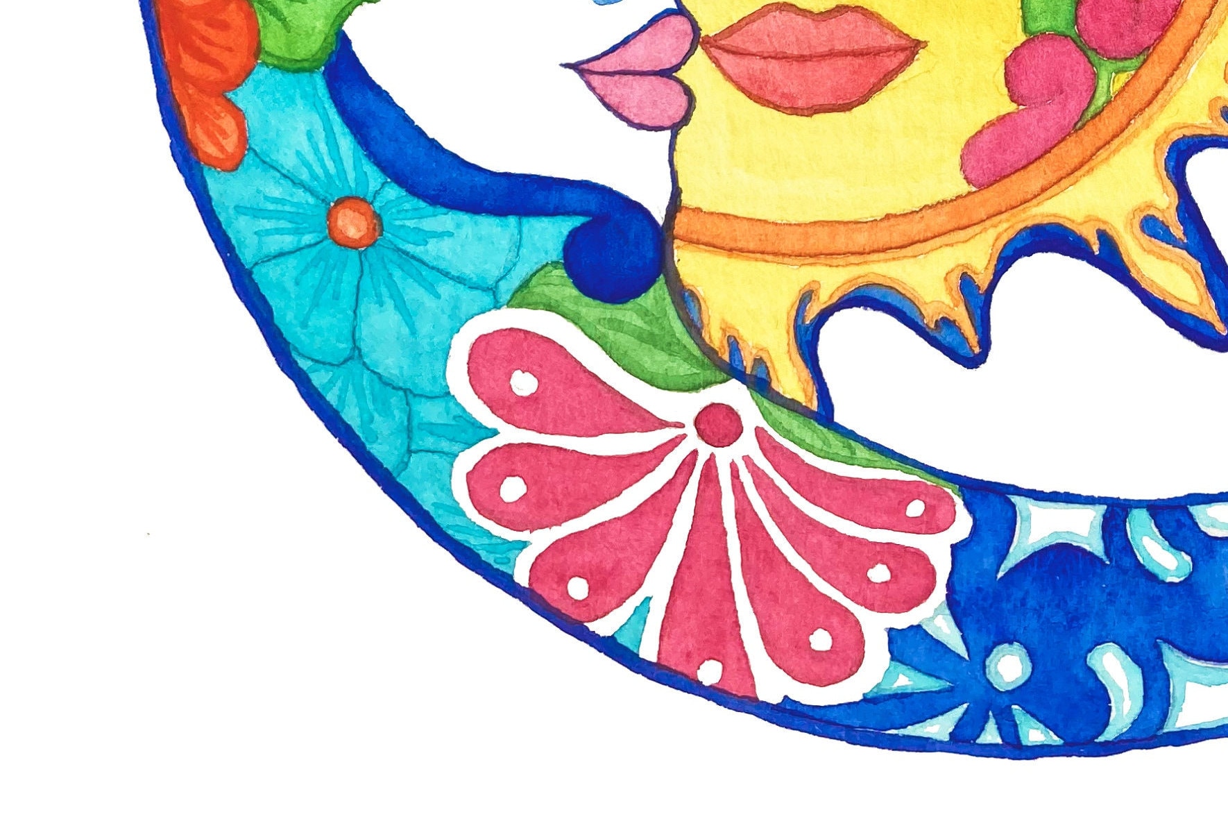 Mexican Moon and Sun, Mexican Wall Art, Digital Download Print, Spanish ...