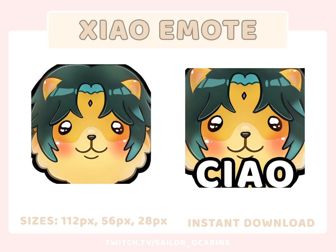Xiao Chow dog Ciao Emote 2 Emotes Twitch, Discord, Clip Art Genshin ...