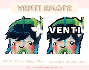 Venti Derp Hi Emote 2 Emotes Genshin Impact Twitch - Etsy