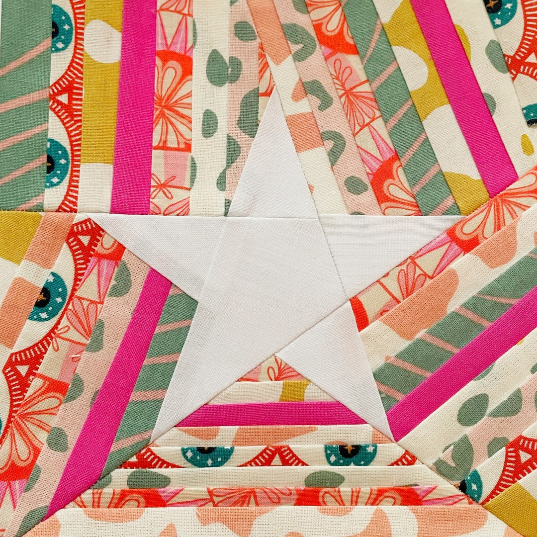 Log Cabin Star Paper Piecing Pattern, Multi Sizes, PDF, FPP Pattern - Etsy