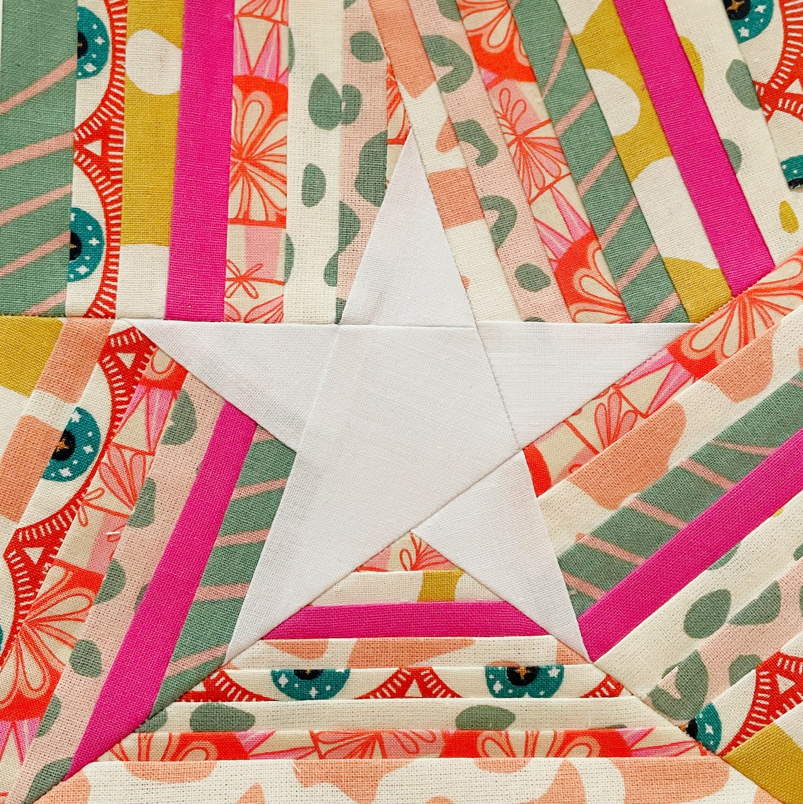 Log Cabin Star Paper Piecing Pattern, Multi Sizes, PDF, FPP Pattern - Etsy