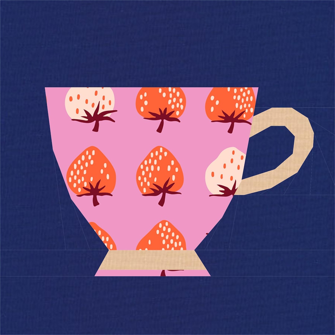Tea Cup Paper Piecing Pattern, Multi Sizes, PDF, Spring Quilt Pattern ...