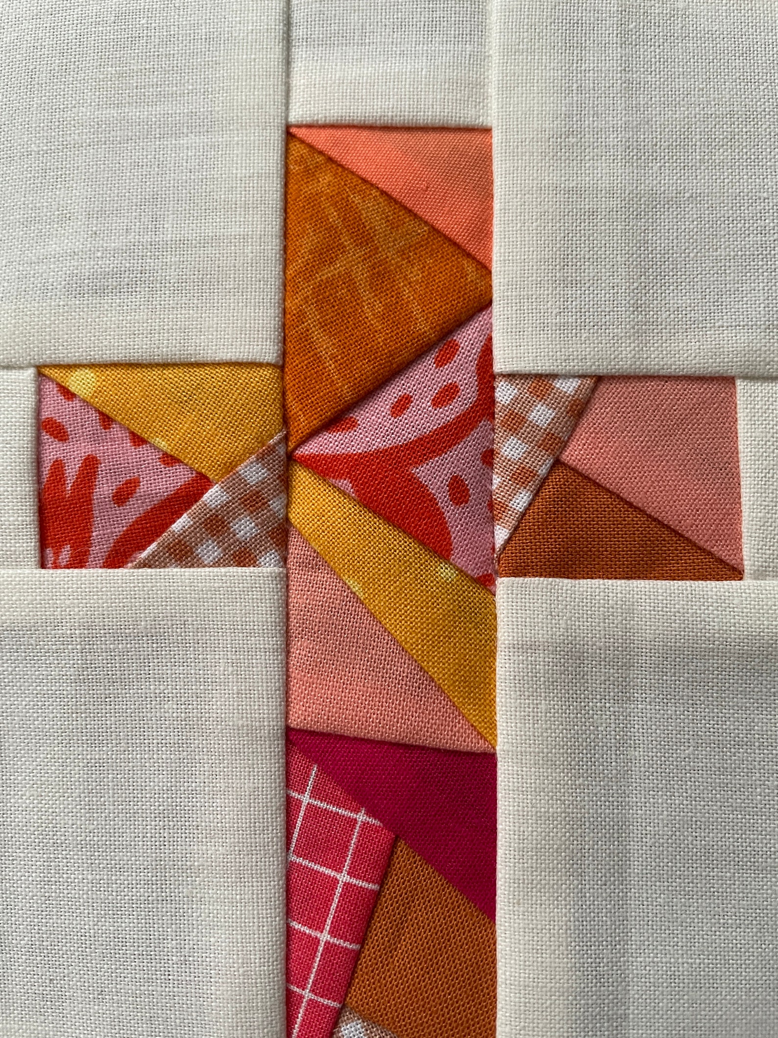 Stained Glass Cross Foundation Paper Piecing Pattern, Modern FPP ...