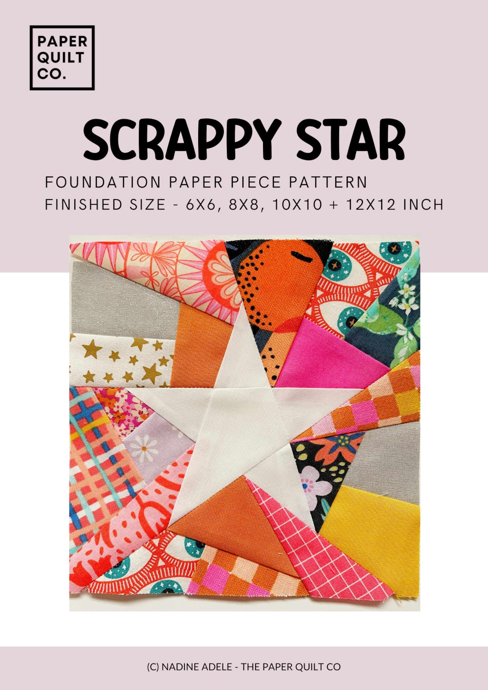 Scrappy Star Paper Piecing Pattern, Multi Sizes, PDF - Etsy
