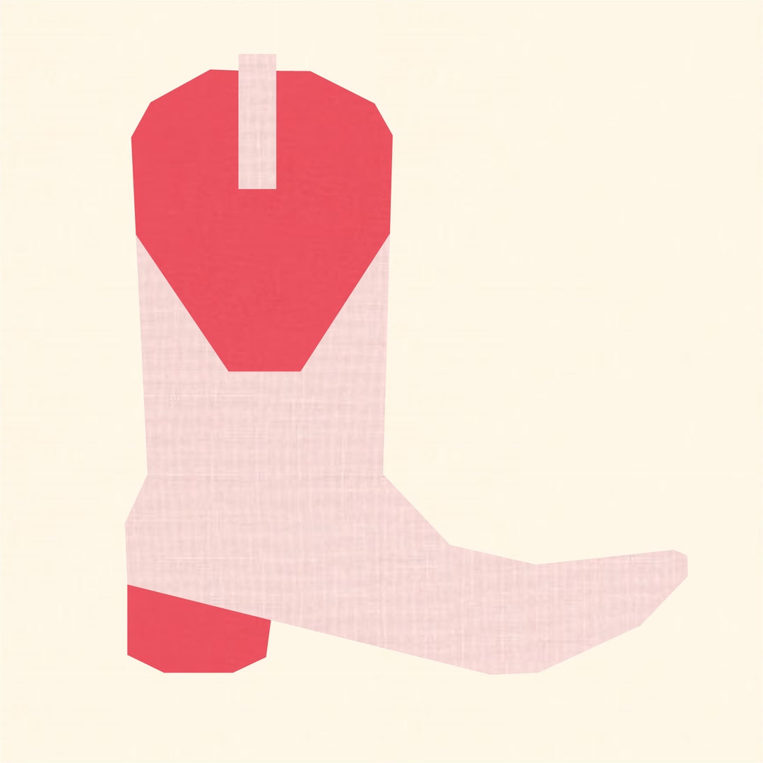 Cowboy Boot Foundation Paper Piecing Pattern, Modern FPP Pattern, PDF ...