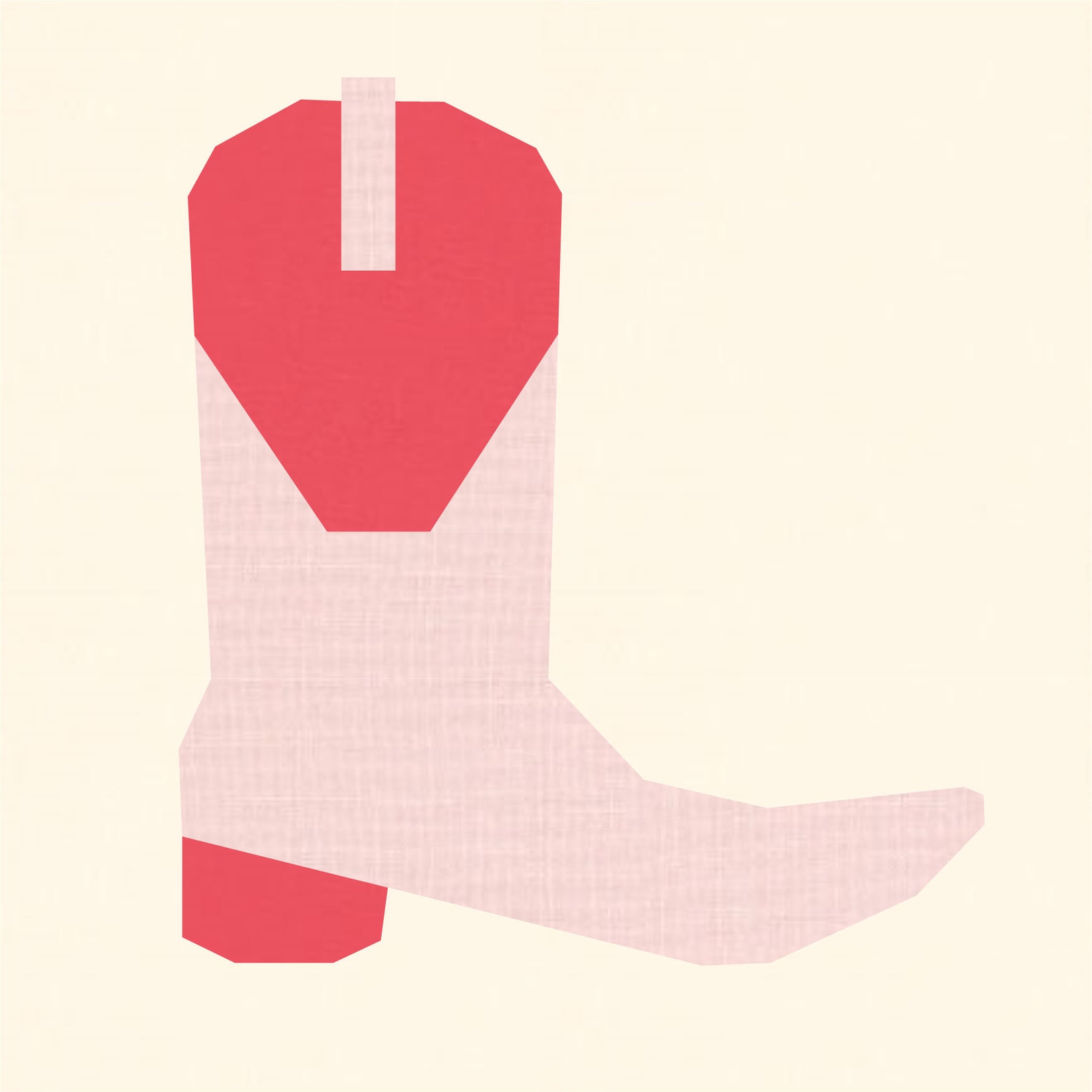 Cowboy Boot Paper Piecing Pattern, Modern Western Quilt (PDF Pattern ...