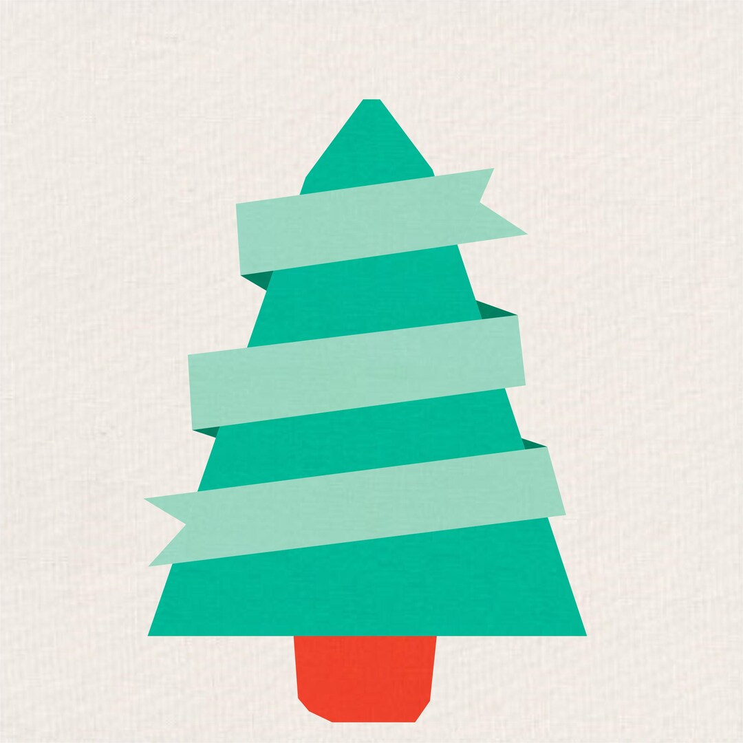 Christmas Tree Paper Piecing Pattern, Modern Festive Block (PDF) - Etsy