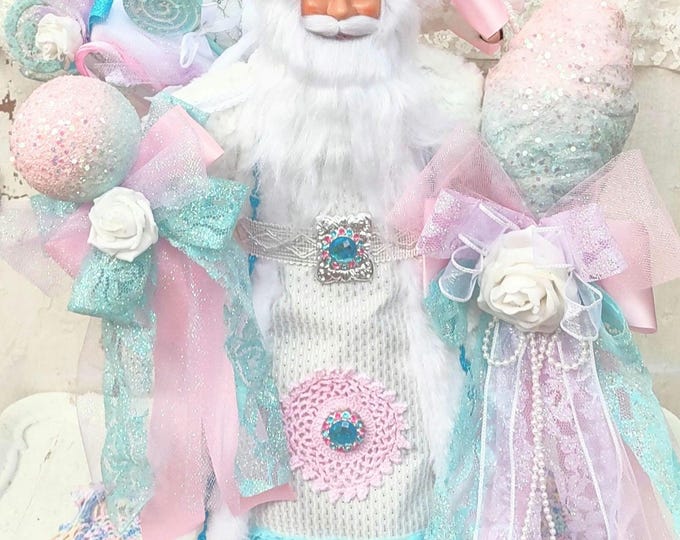 Pastel Candyland Standing Santa Cottoncandy Pink Blue Lavender ...